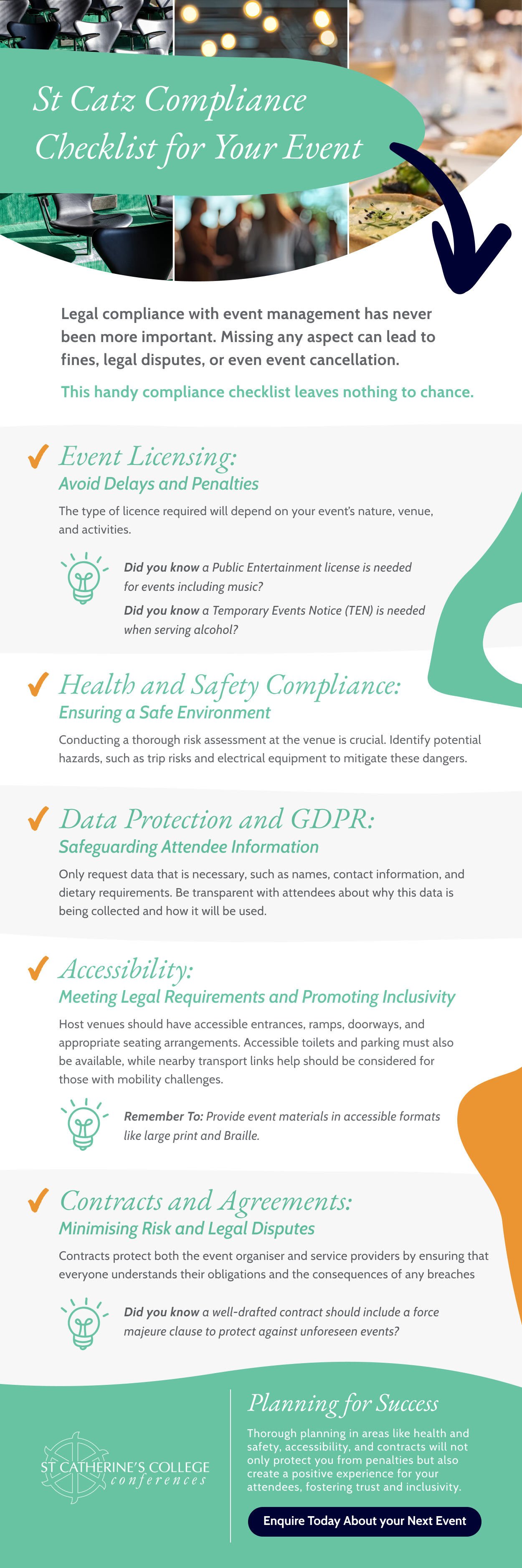 St. Catz Compliance Checklist for Your Event (Infographic)